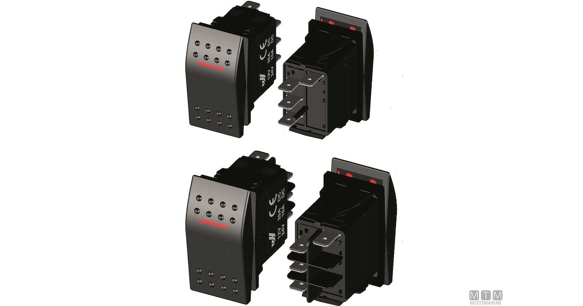 INTERRUTTORE ON-OFF-ON RED LED| Interruttori Basculanti Impermeabili ...