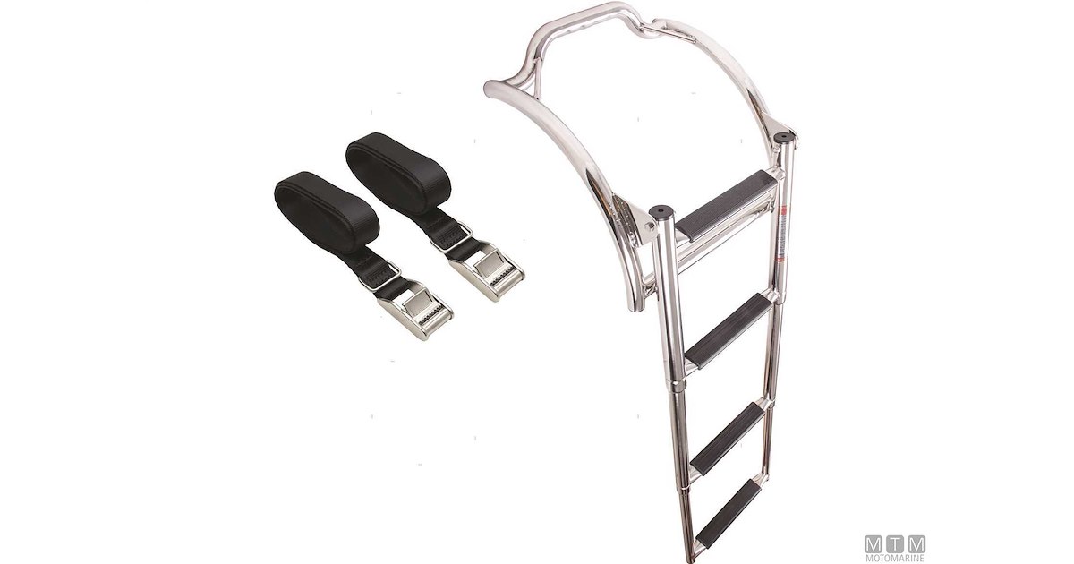 SCALETTA TELESCOPICA PER GOMMONI 3 GRADINI ACCIAIO INOX 316| Scalette ...