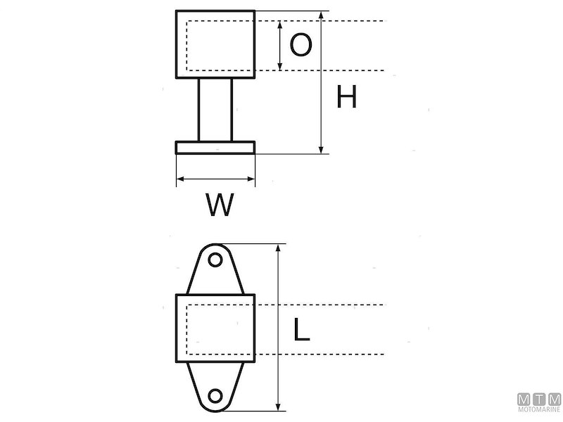 TERMINALE D22MM INOX | Supporti E Tubi Per Passamani Tientibene / Supporti Passamano Classici in ...
