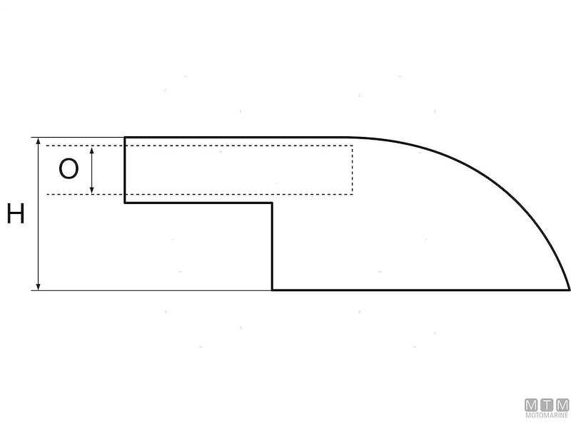TERMINALE SAGOMATO D22MM INOX | Supporti E Tubi Per Passamani Tientibene / Supporti Passamano ...