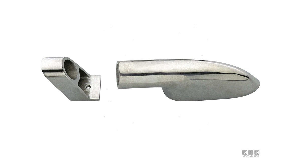 TERMINALE SAGOMATO D22MM INOX | Supporti E Tubi Per Passamani Tientibene / Supporti Passamano ...