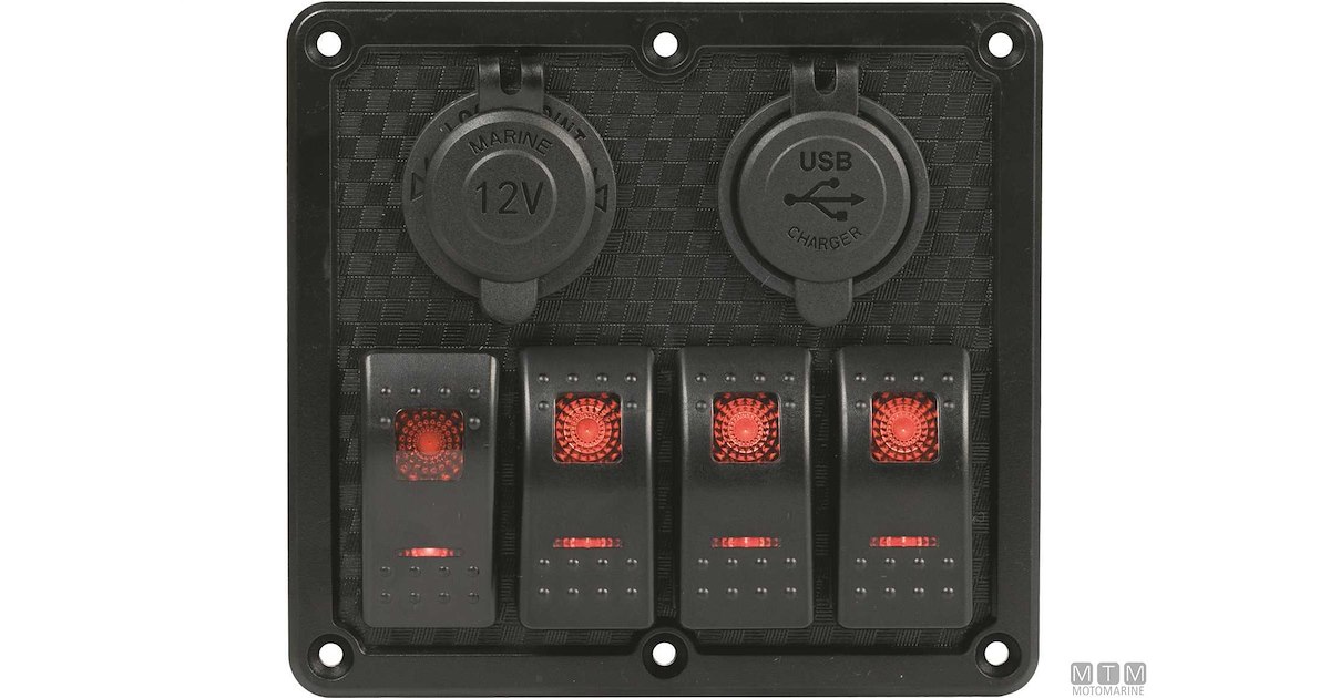 PANNELLO DA4P+USB+PRESA | Pannelli Elettrici Con Basculante E Touch ...