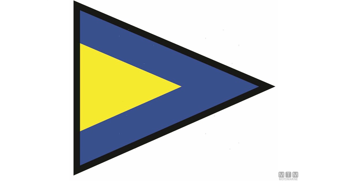 BANDIERA SEGNALE RIPETITORE 1 40X60CM | Bandiere Segnalazione Codice ...